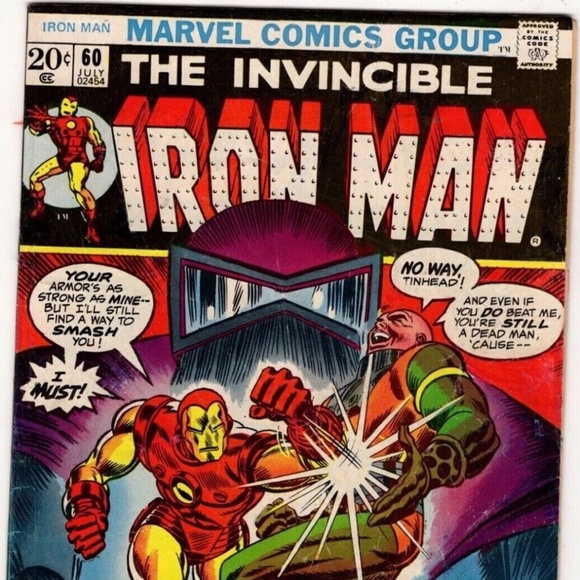 Office | Iron Man 6 1973 20 Cents Very Good In Cardboard Back In ...